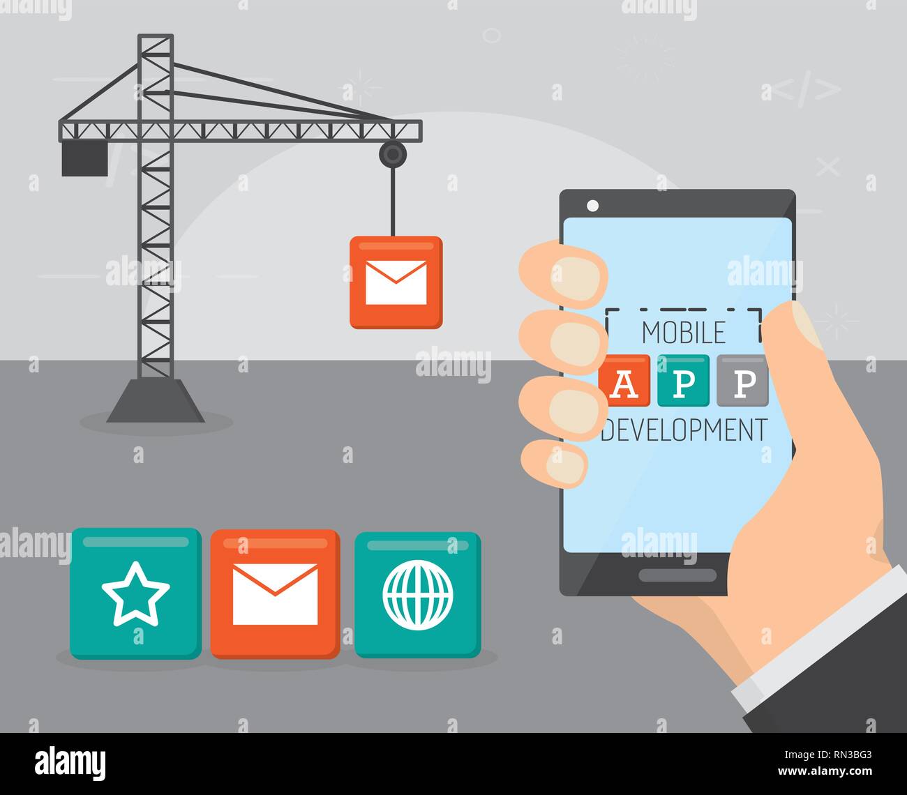 mobile app development Stock Vector Image & Art - Alamy