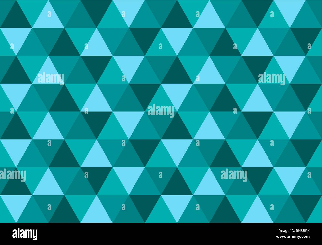 Triangular seamless pattern. Low poly geometric background. Blue green ...