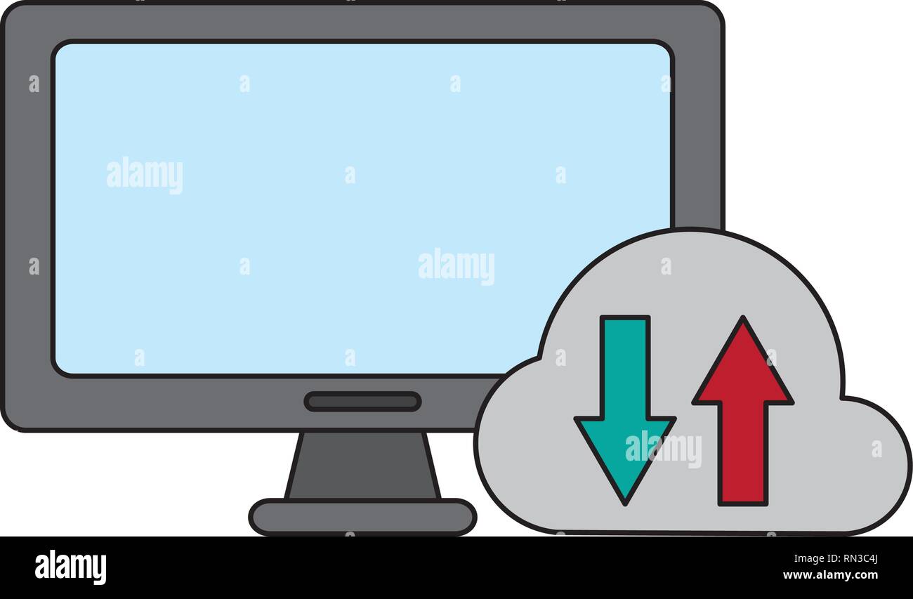 Monitor upload Stock Vector Images - Alamy