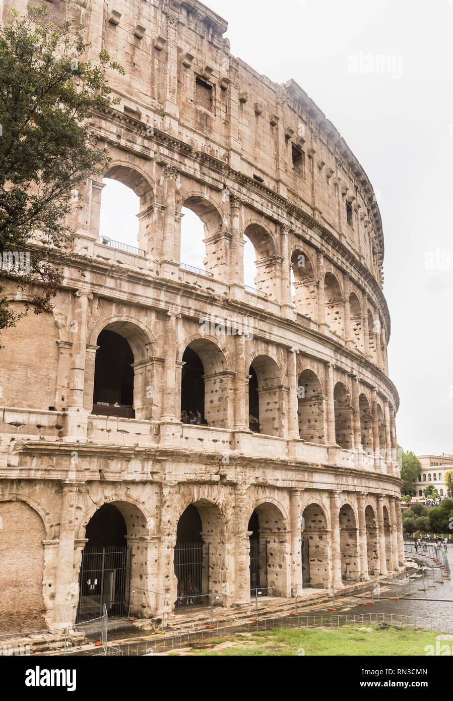 The stone walls of the Colosseum. Rome, Italy Stock Photo - Alamy