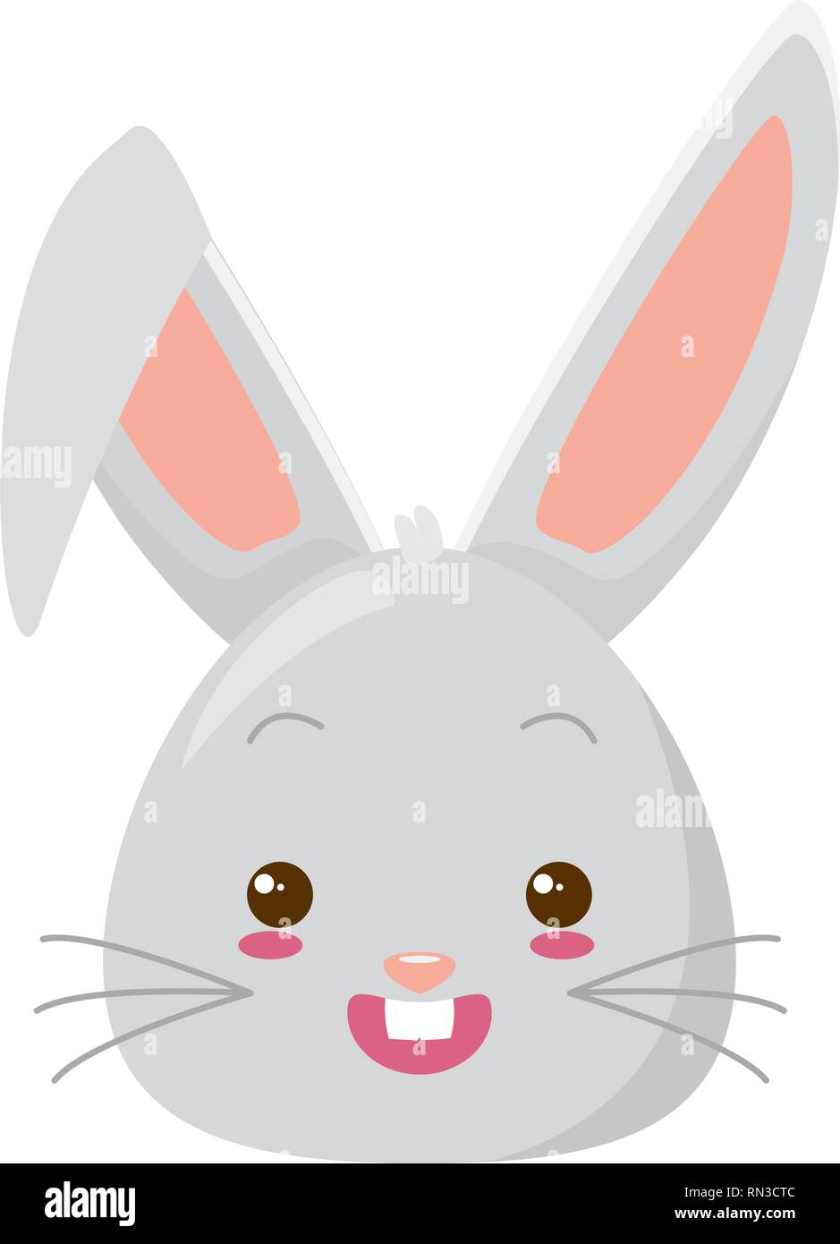 cute rabbit face cartoon Stock Vector Image & Art - Alamy