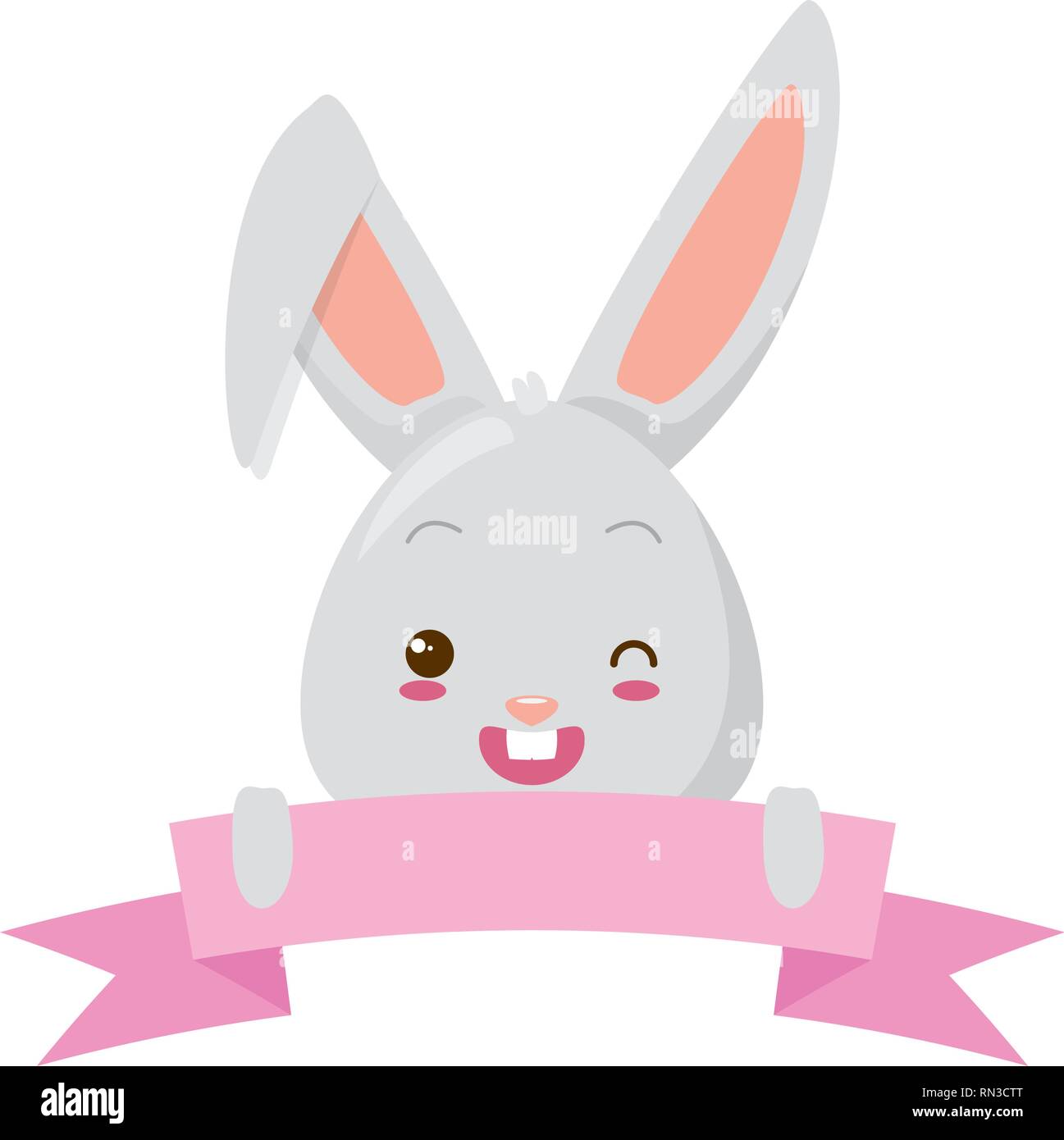 cute rabbit face cartoon Stock Vector Image & Art - Alamy