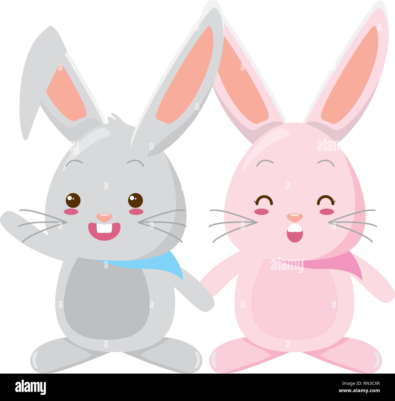 cute couple rabbit Stock Vector Image & Art - Alamy