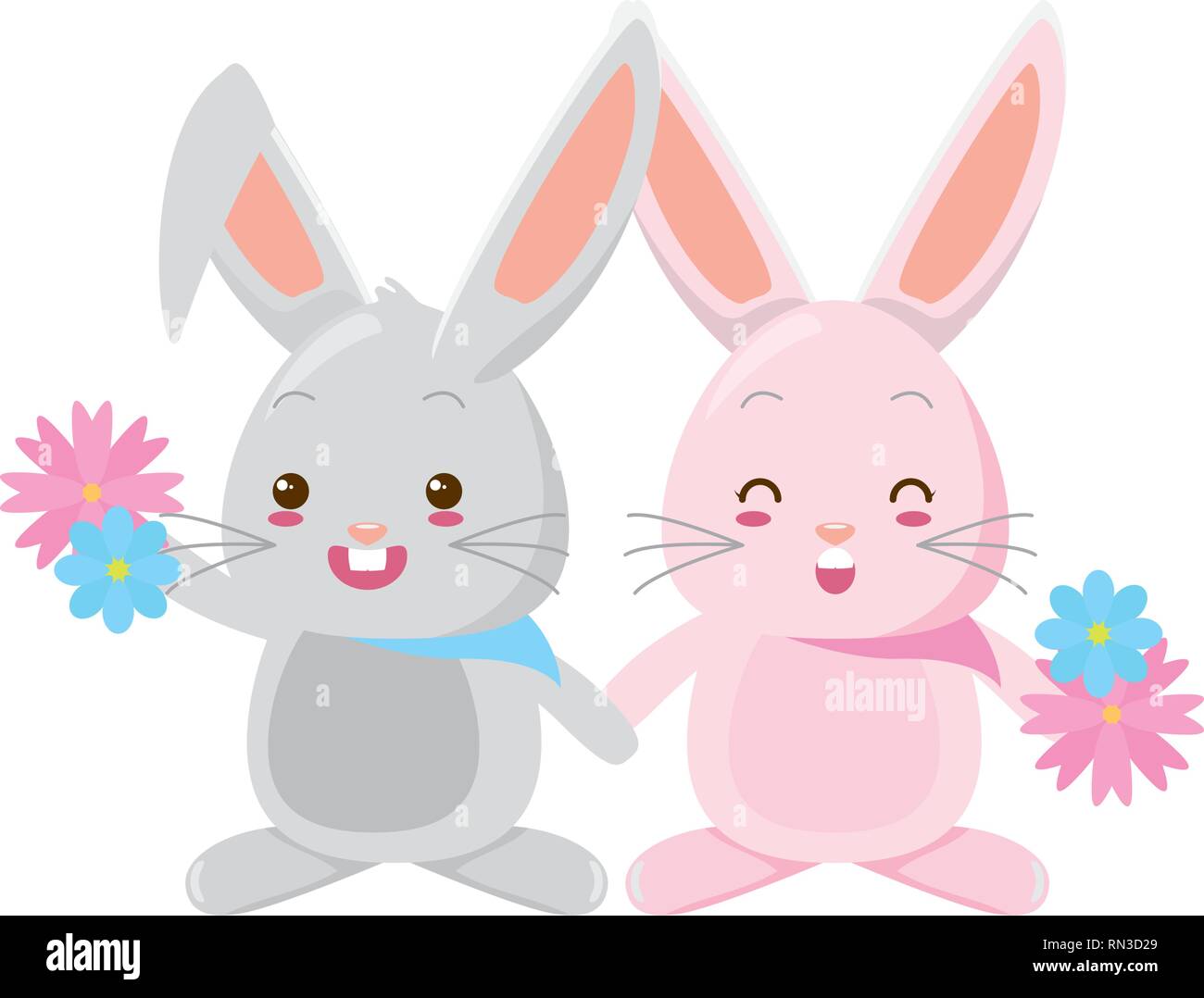 cute rabbit cartoon Stock Vector Image & Art - Alamy