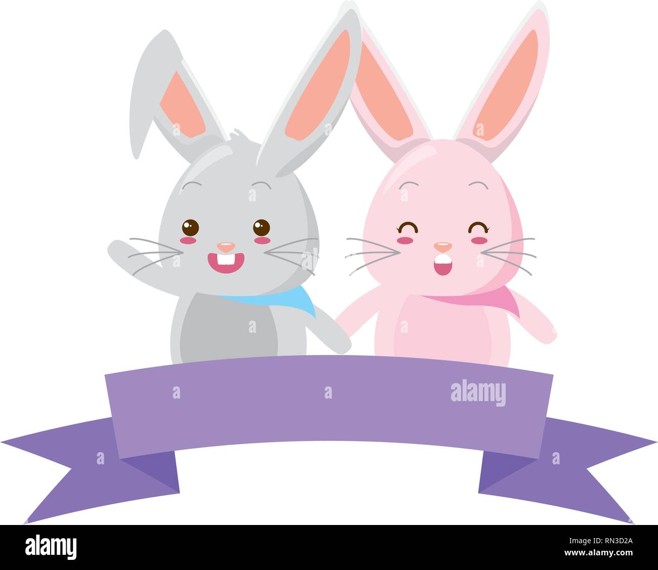cute couple rabbit Stock Vector Image & Art - Alamy