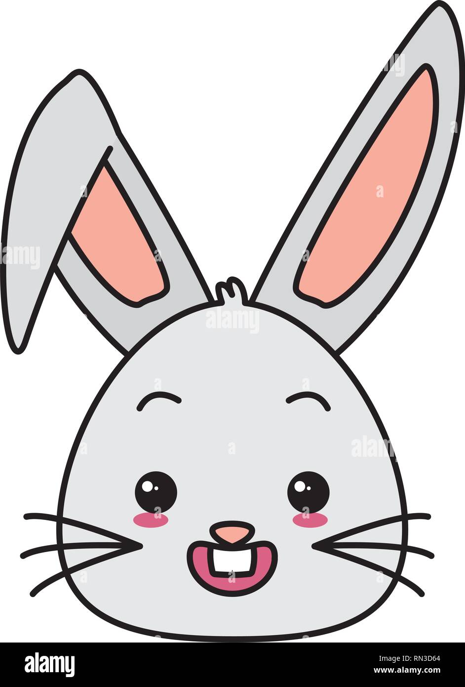 cute rabbit face cartoon Stock Vector Image & Art - Alamy