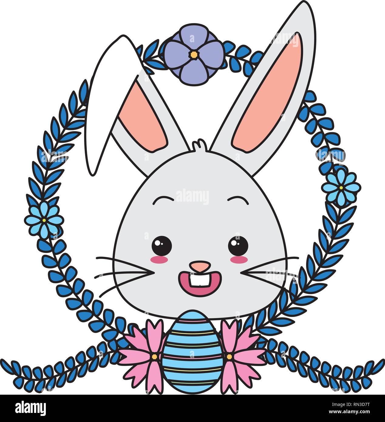 cute rabbit face cartoon Stock Vector Image & Art - Alamy