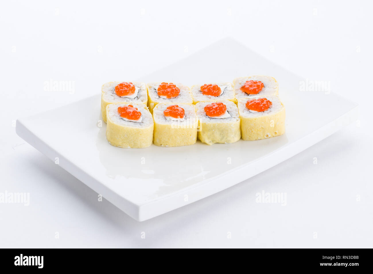Japanese food restaurant, sushi maki gunkan roll plate or platter set ...