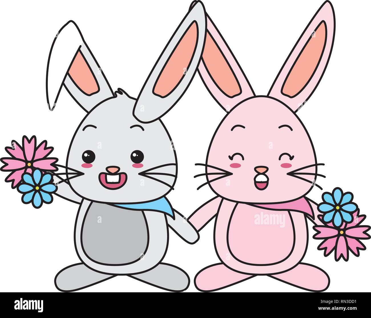cute rabbit cartoon Stock Vector Image & Art - Alamy