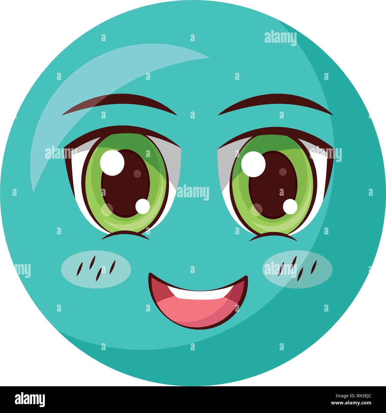 smiling emoticon facial expression Stock Vector Image & Art - Alamy