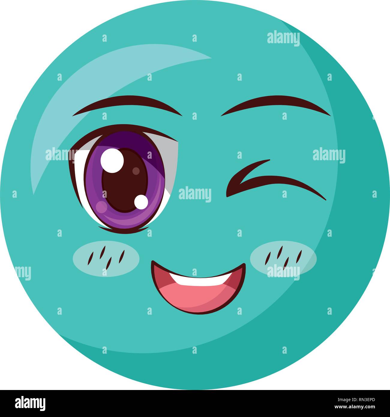 smiling emoticon facial expression Stock Vector Image & Art - Alamy