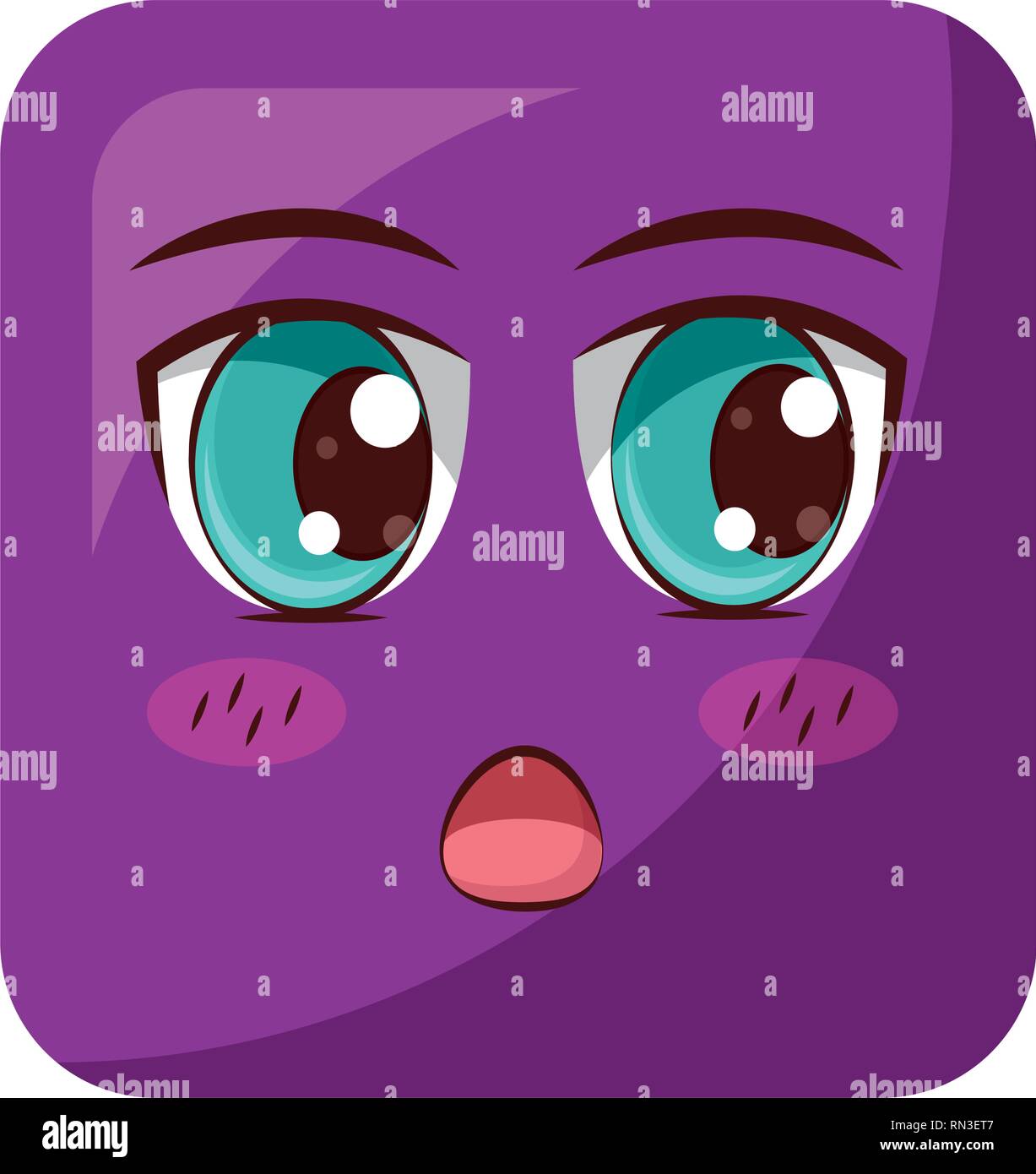 square emoticon face expression Stock Vector Image & Art - Alamy