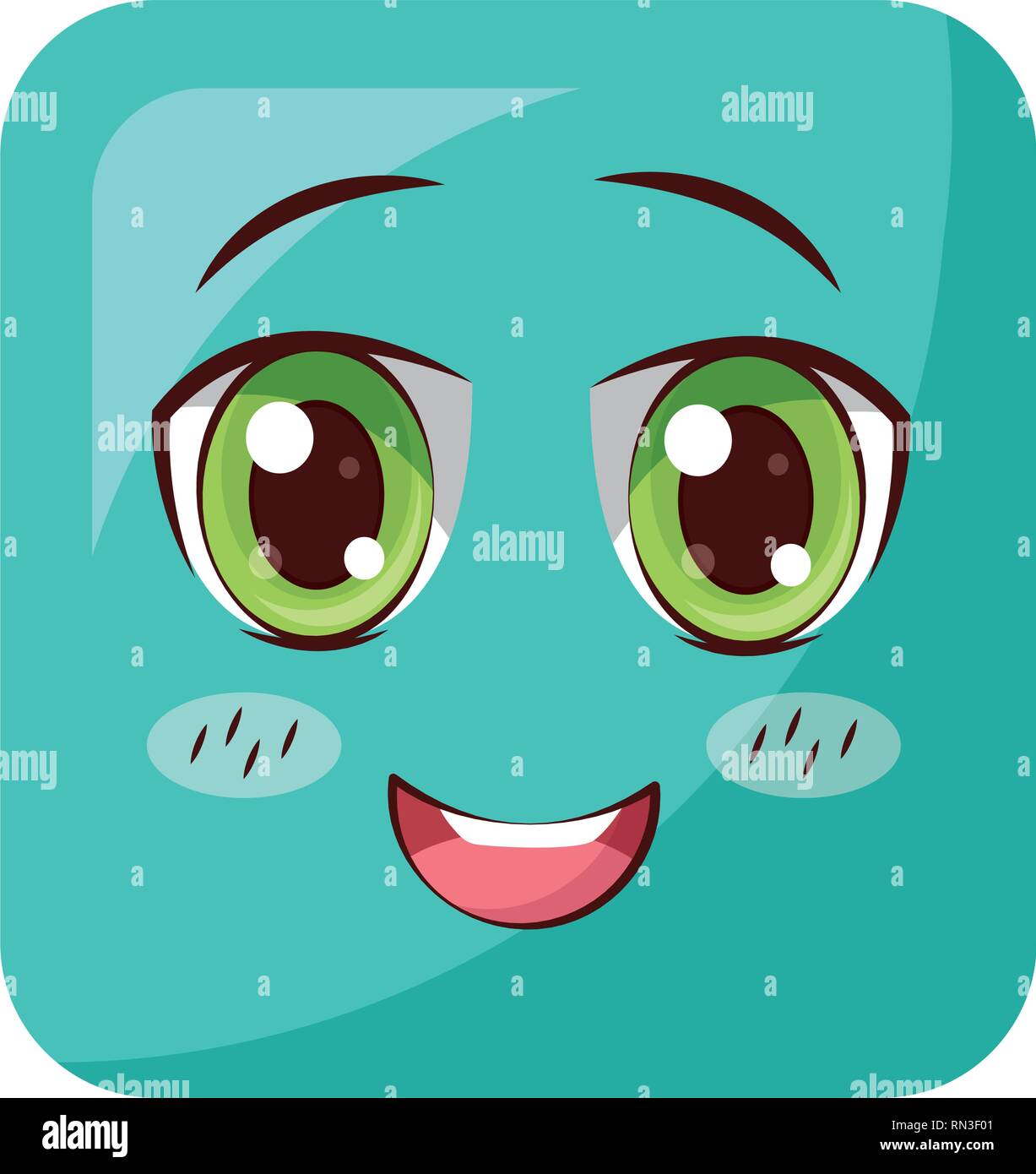 square emoticon face expression Stock Vector Image & Art - Alamy