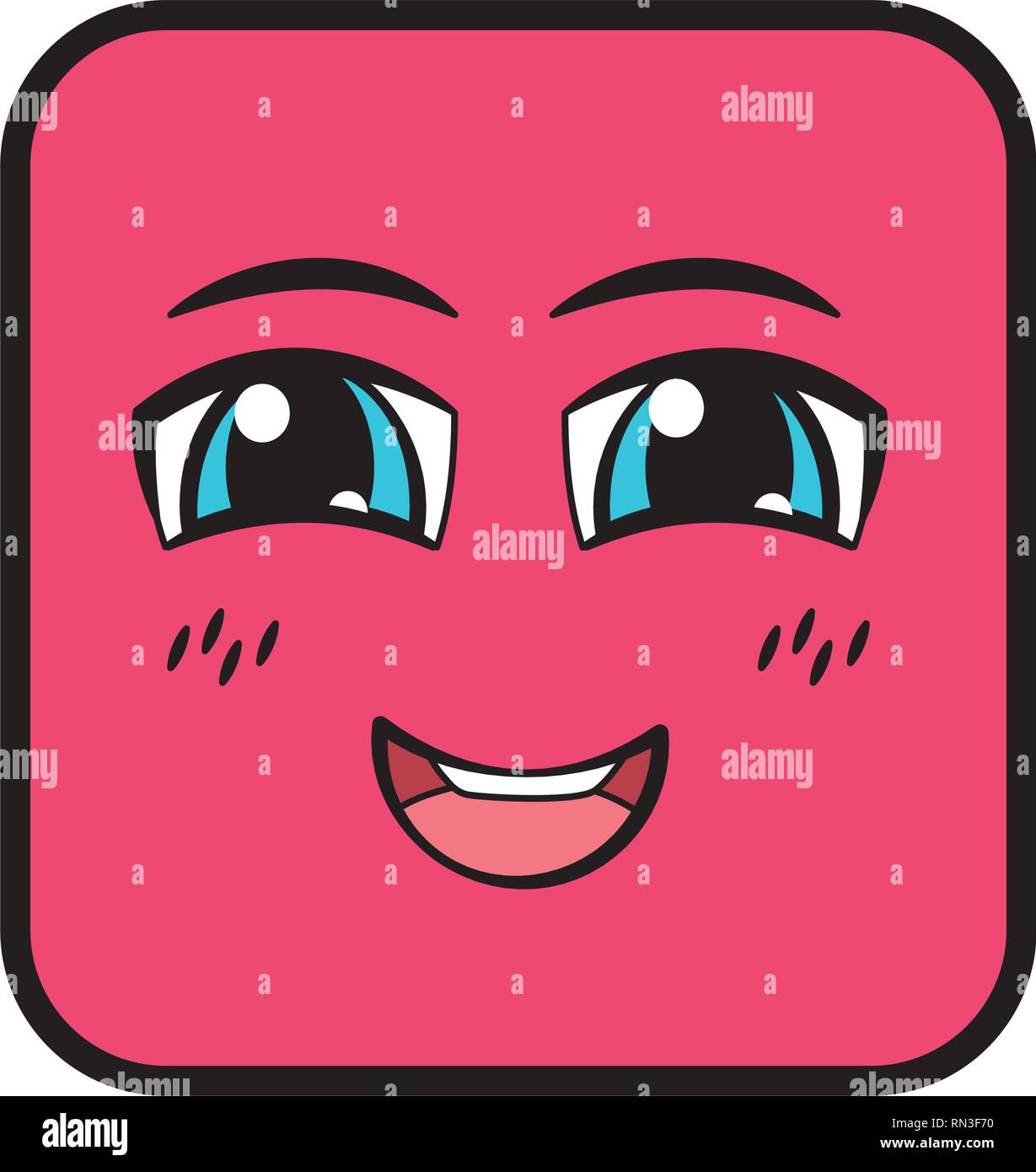 square emoticon face expression Stock Vector Image & Art - Alamy