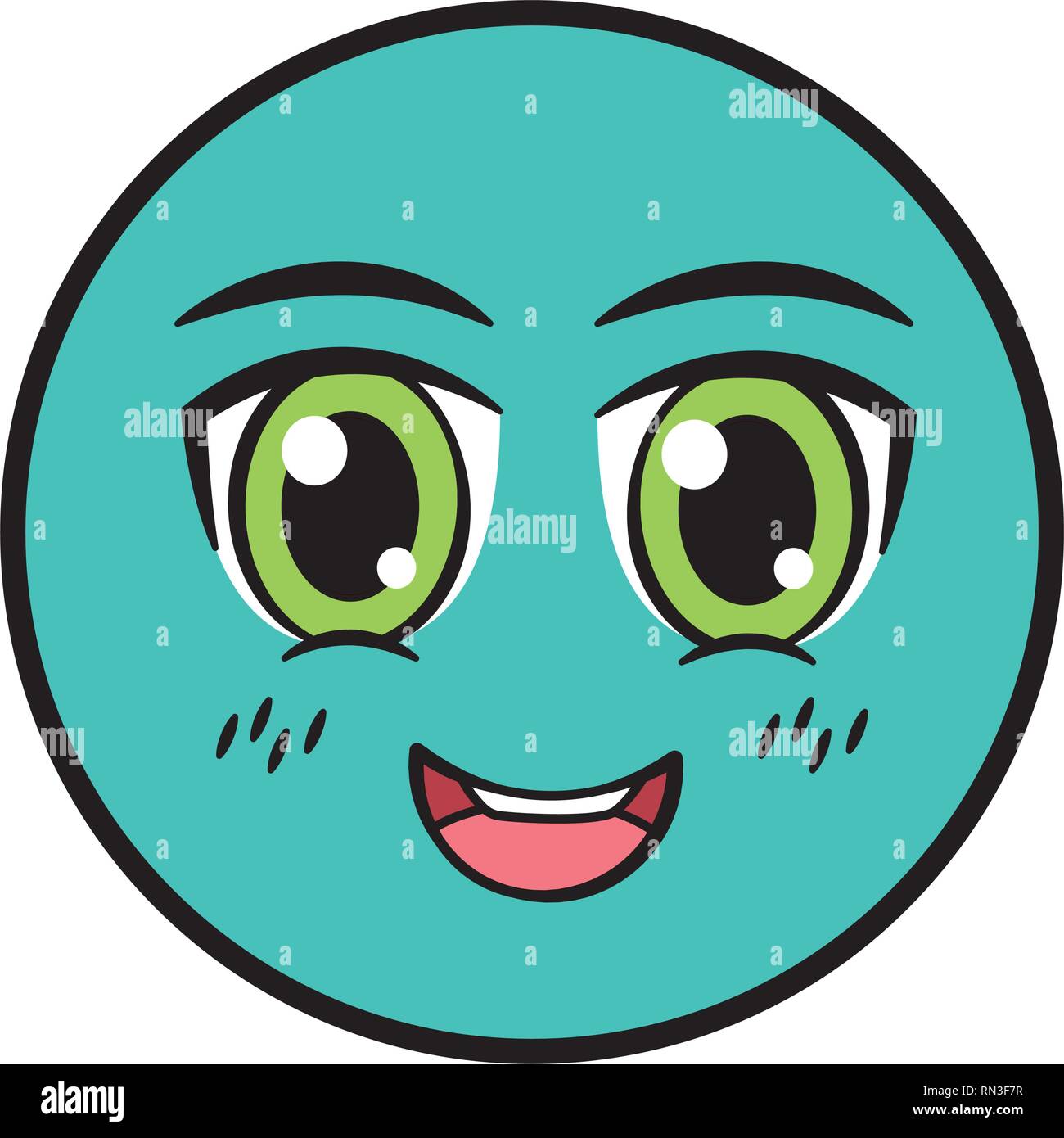 smiling emoticon facial expression Stock Vector Image & Art - Alamy