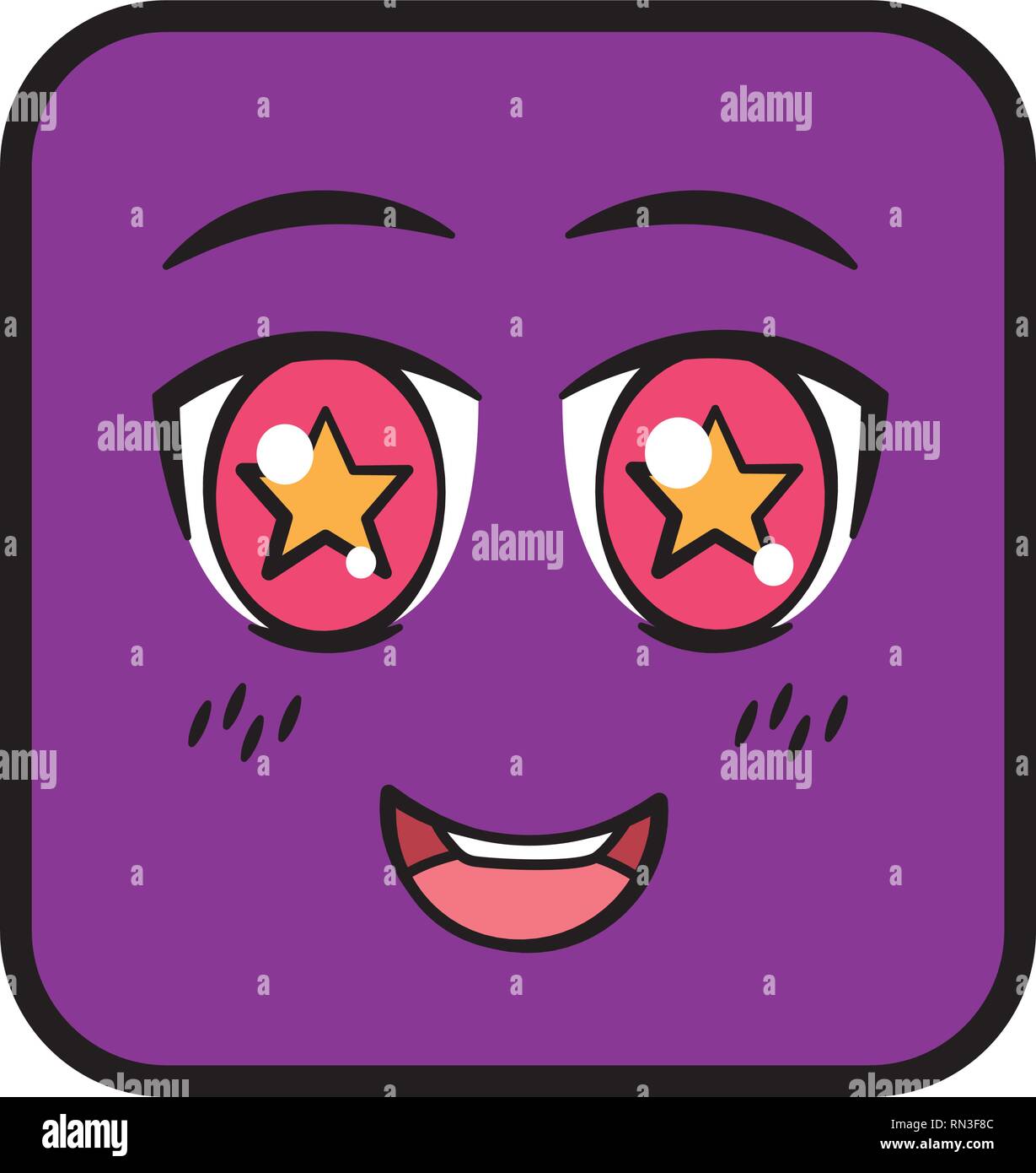 square emoticon face expression Stock Vector Image & Art - Alamy