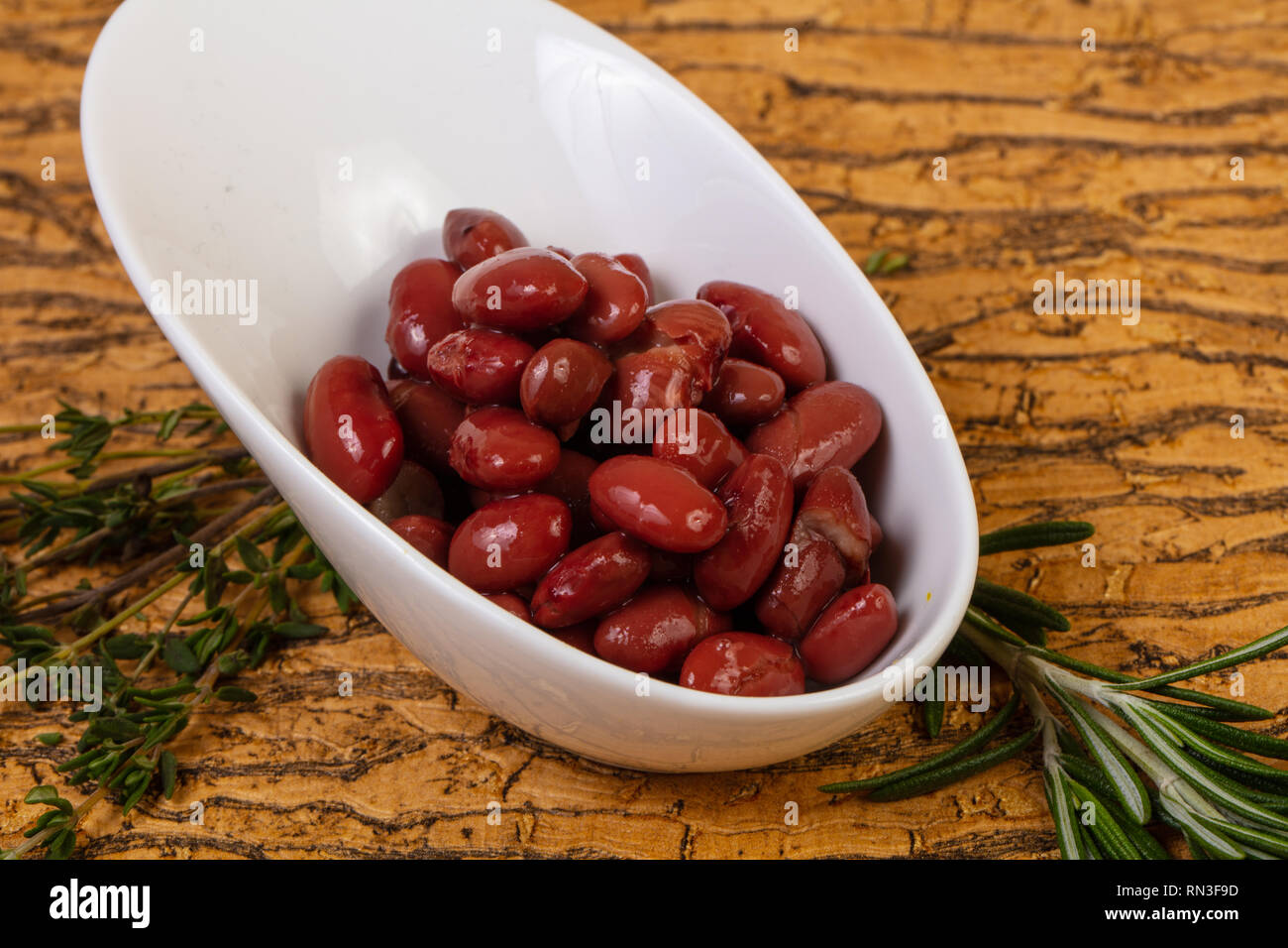 Baked red kidney with tomato sauce Stock Photo - Alamy