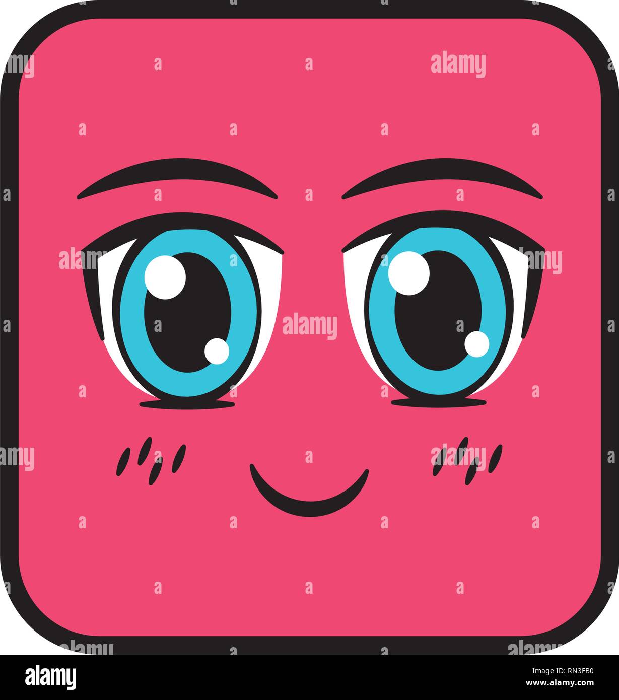 square emoticon face expression Stock Vector Image & Art - Alamy