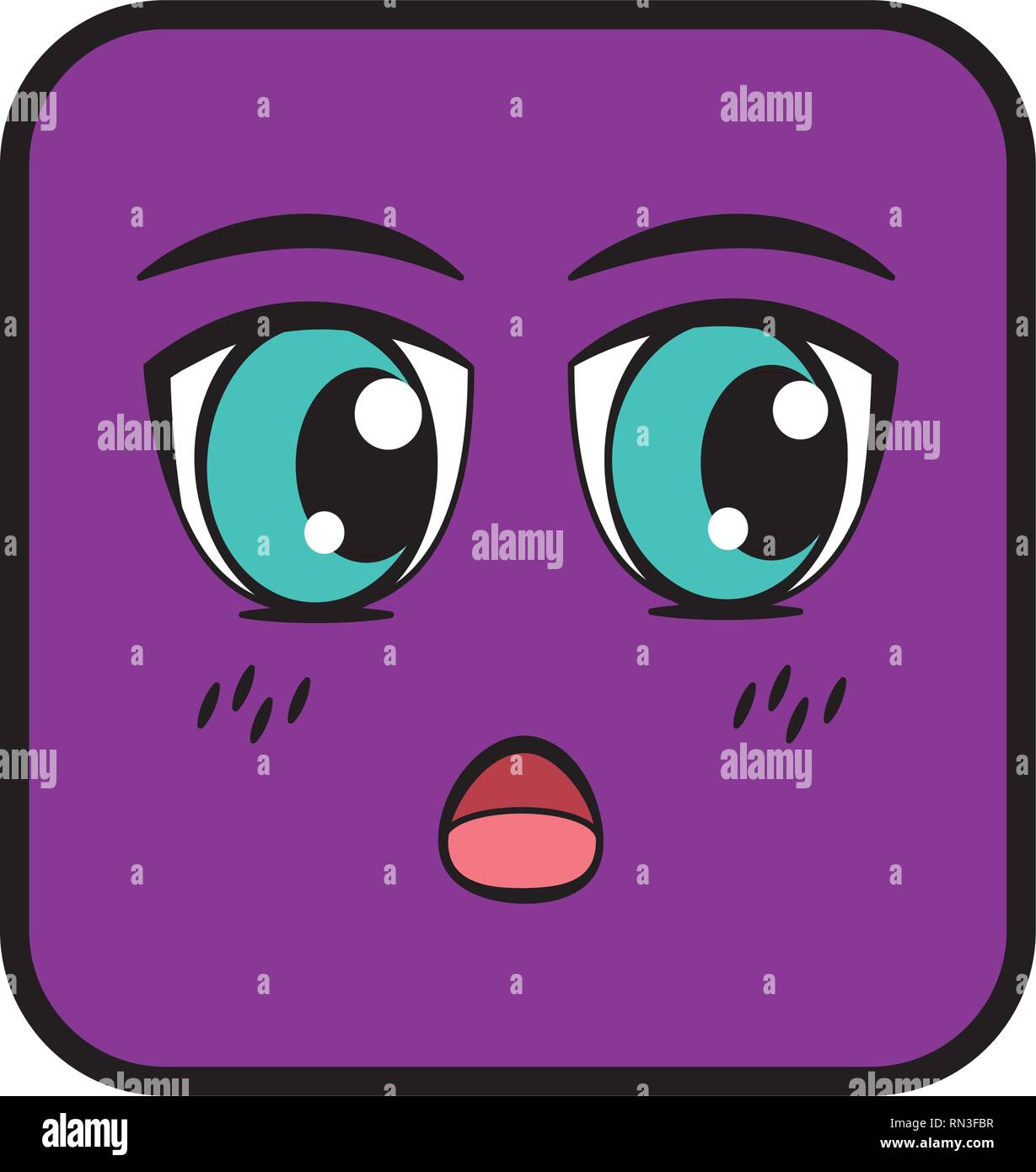 square emoticon face expression Stock Vector Image & Art - Alamy