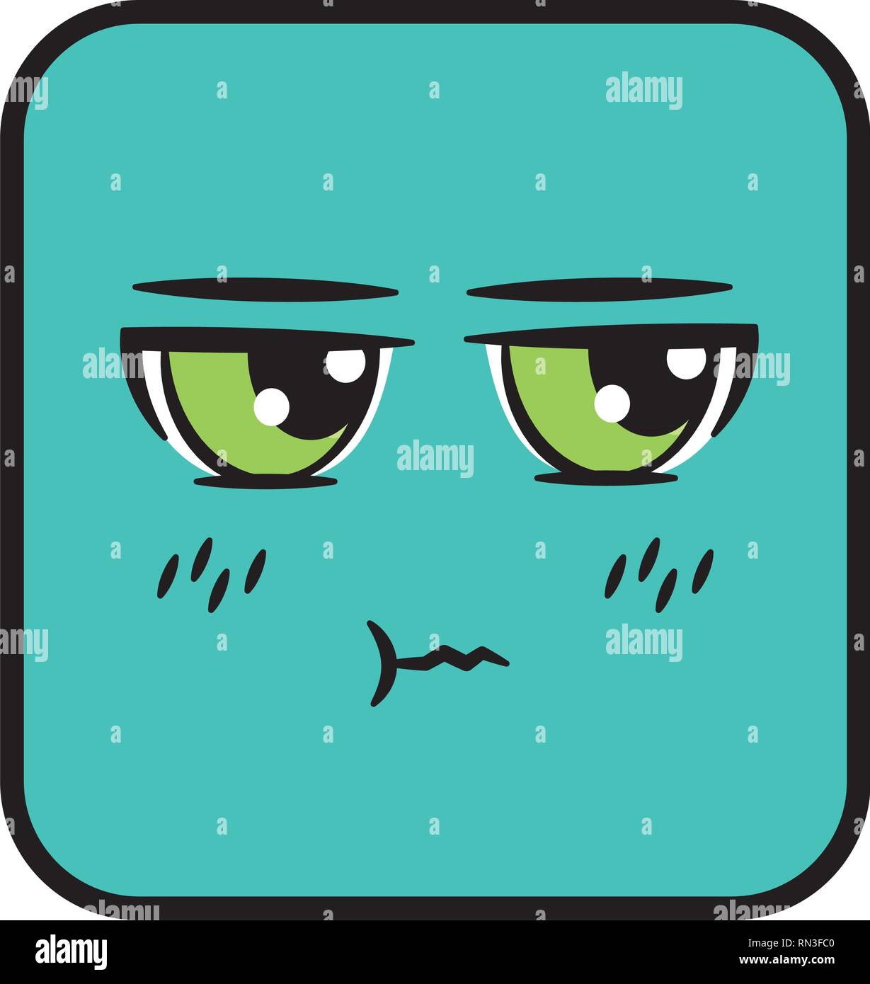 square emoticon face expression Stock Vector Image & Art - Alamy