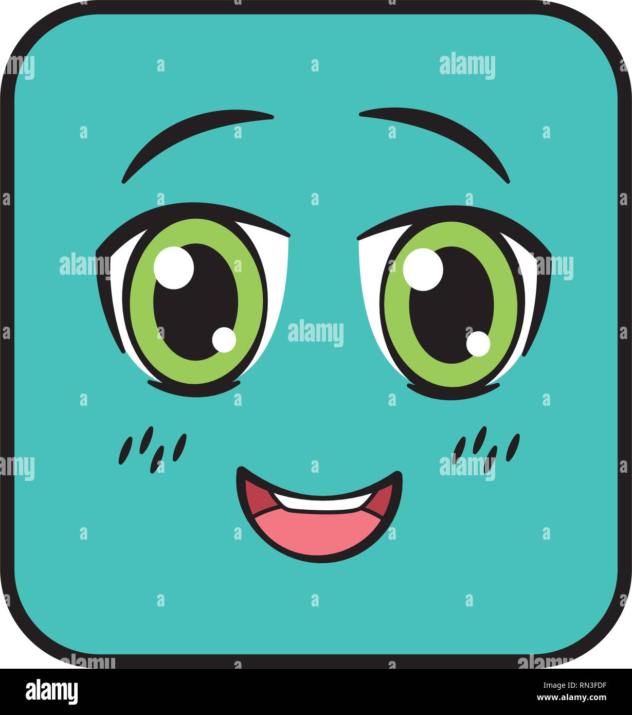 square emoticon face expression Stock Vector Image & Art - Alamy