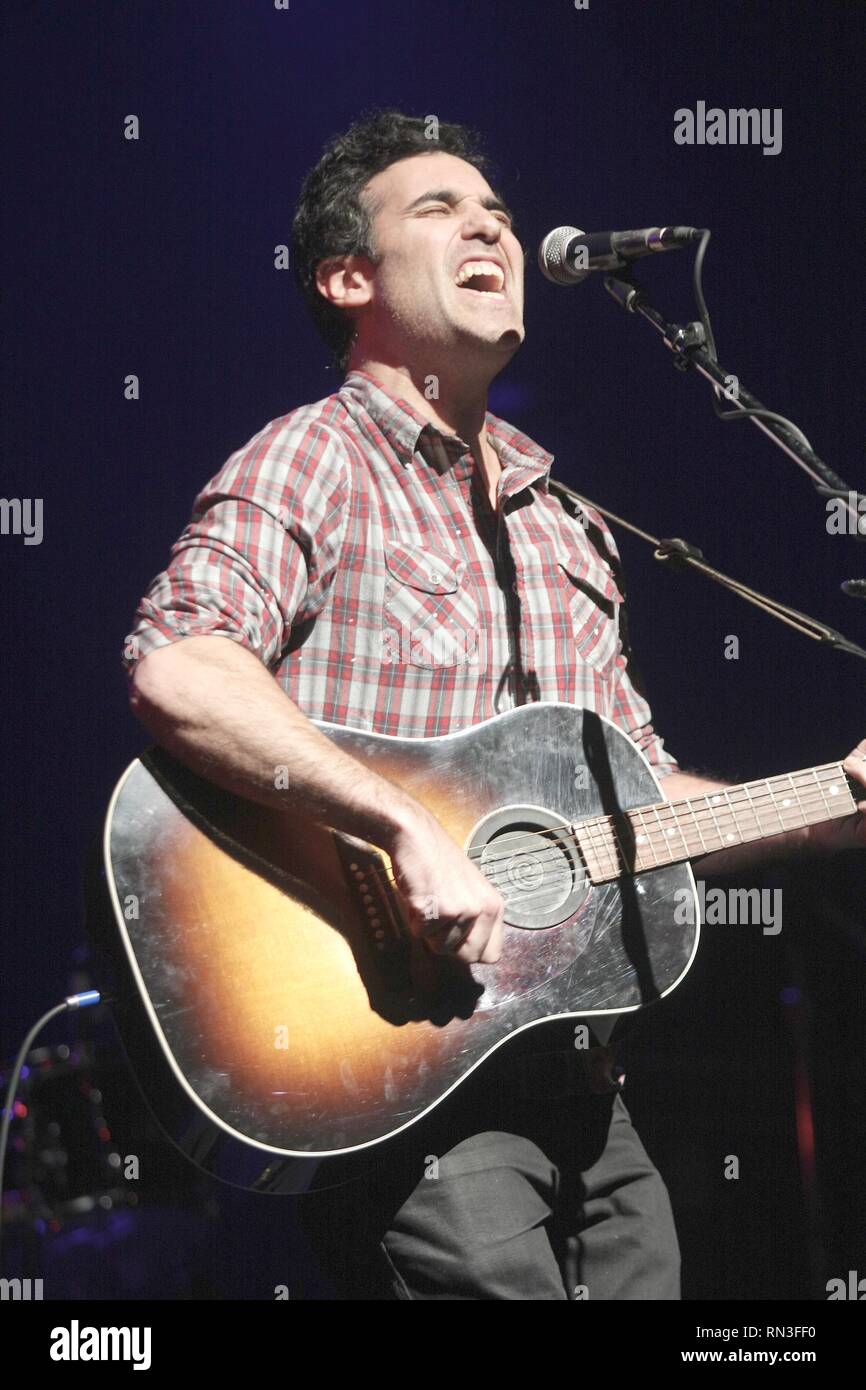 Singer and songwriter Joshua Radin is shown performing on stage during ...