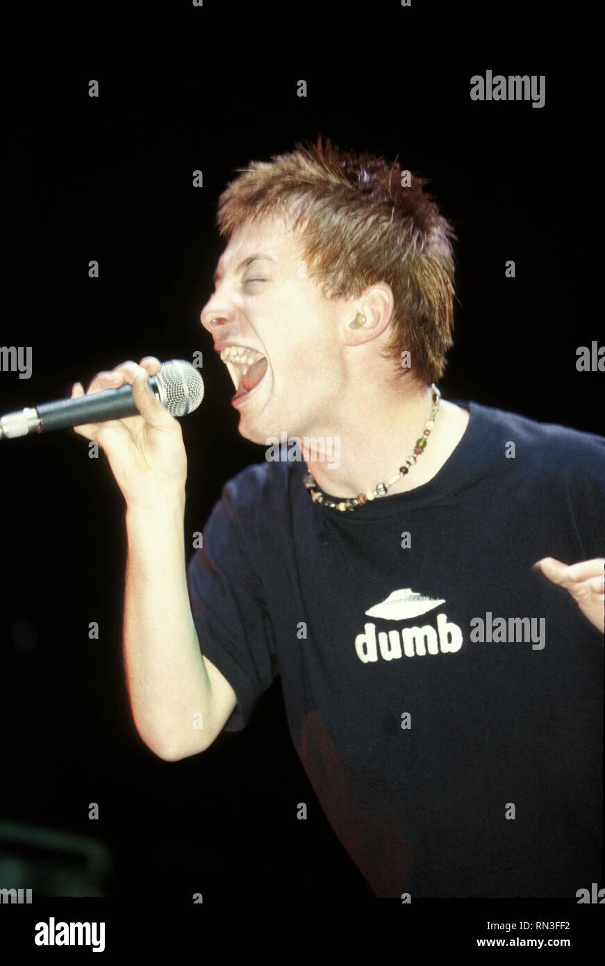 Lead singer and principal songwriter Thom Yorke of the alternative rock ...