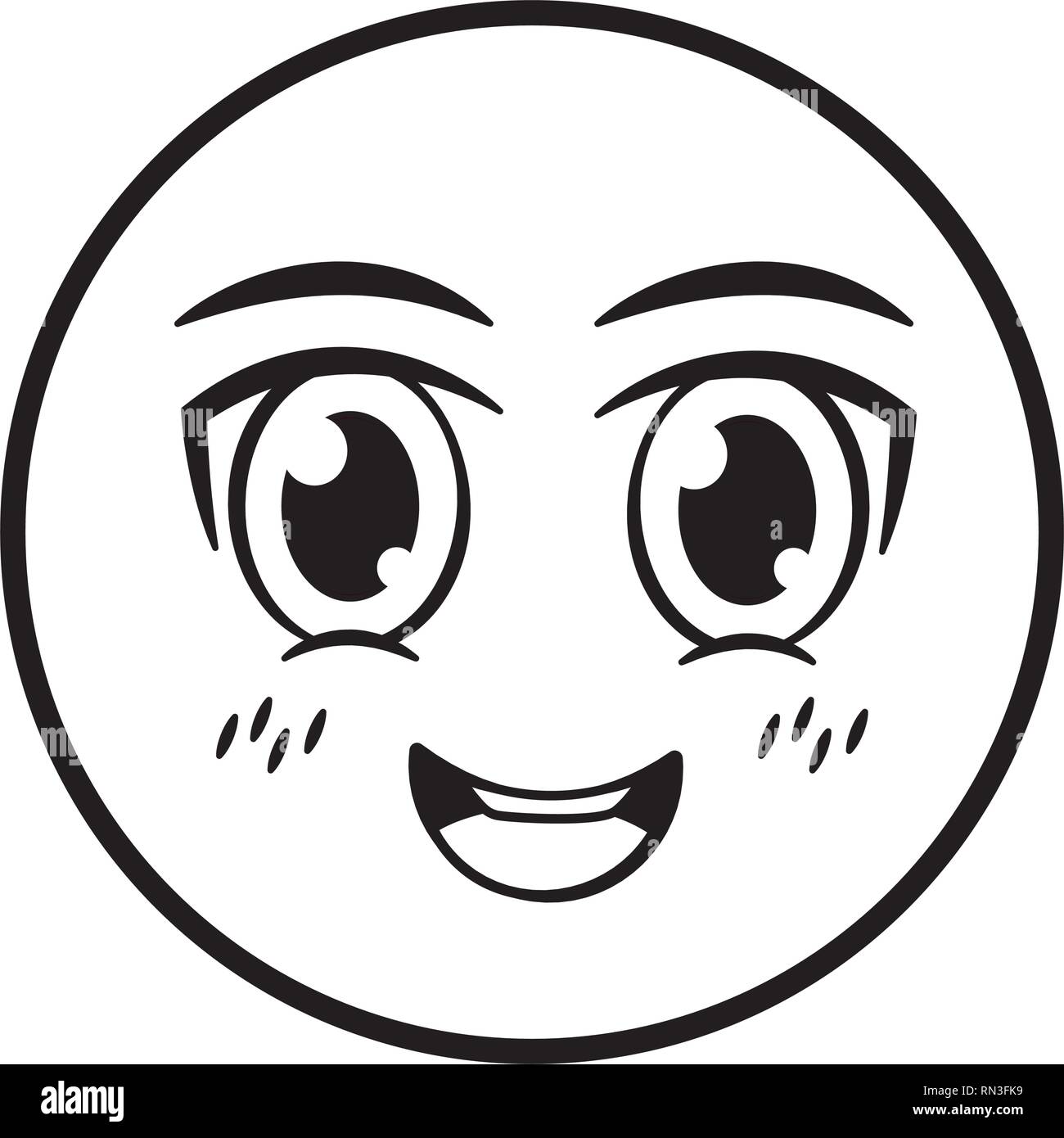 smiling emoticon facial expression Stock Vector Image & Art - Alamy