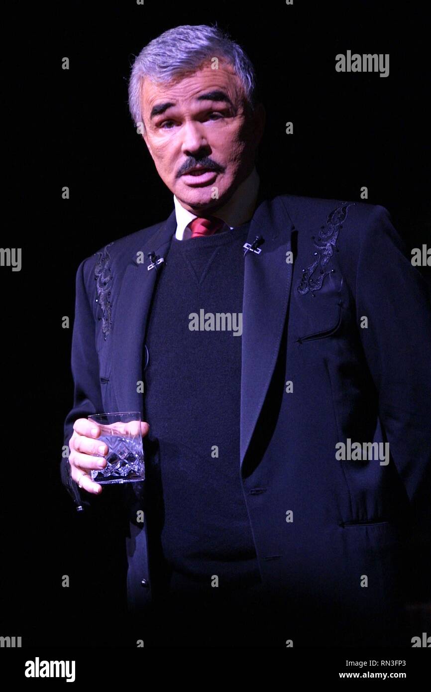 Actor and comedian Burt Reynolds is shown performing on stage during a ...