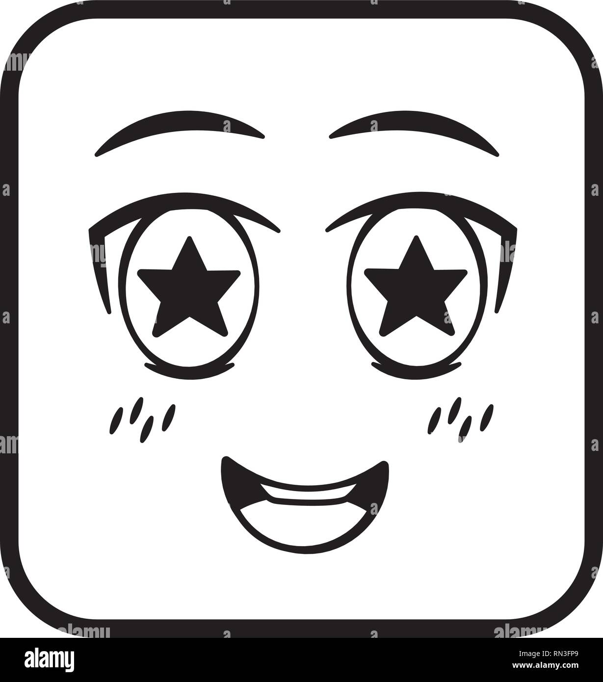 square emoticon face expression Stock Vector Image & Art - Alamy