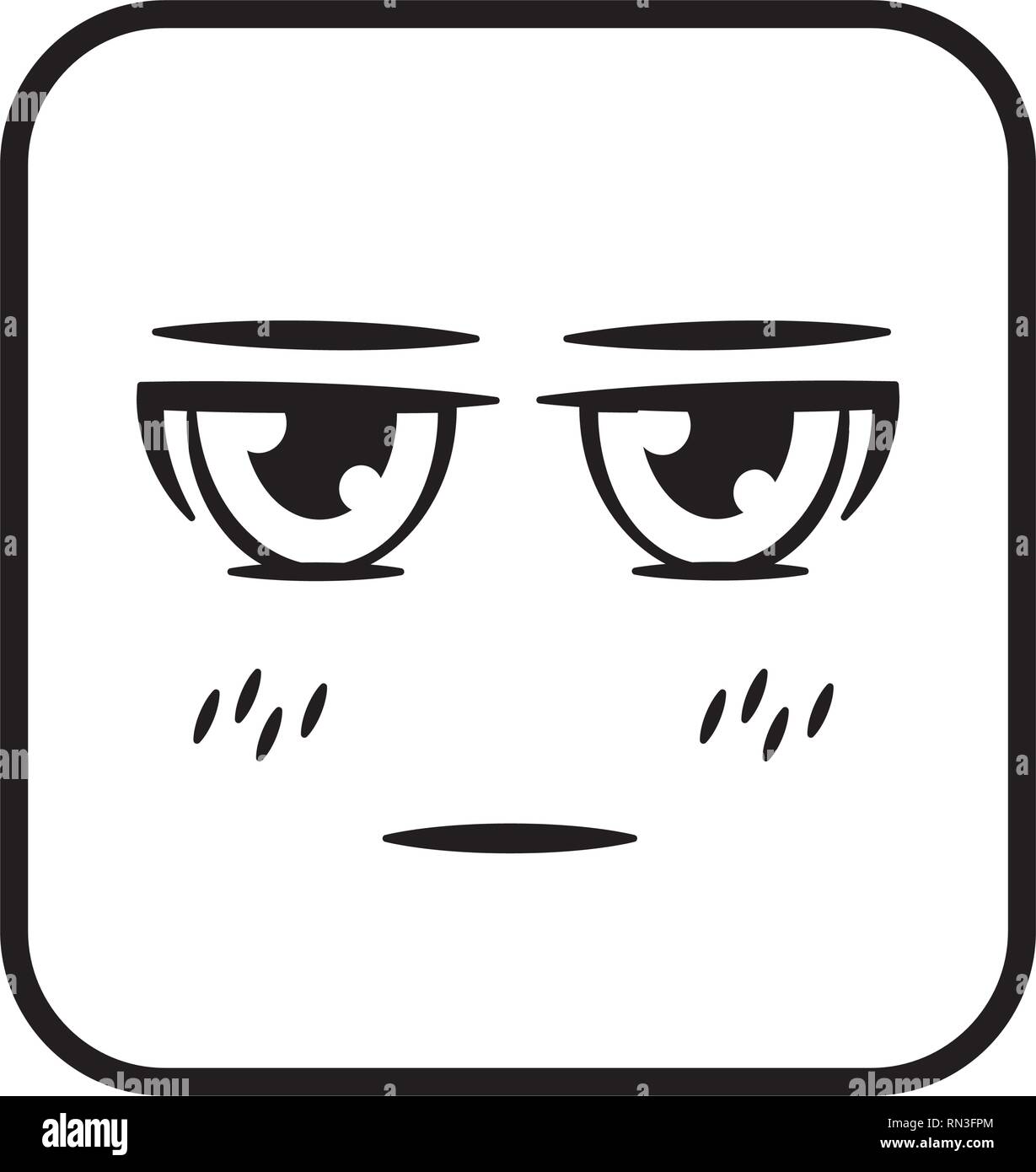 square emoticon face expression Stock Vector Image & Art - Alamy