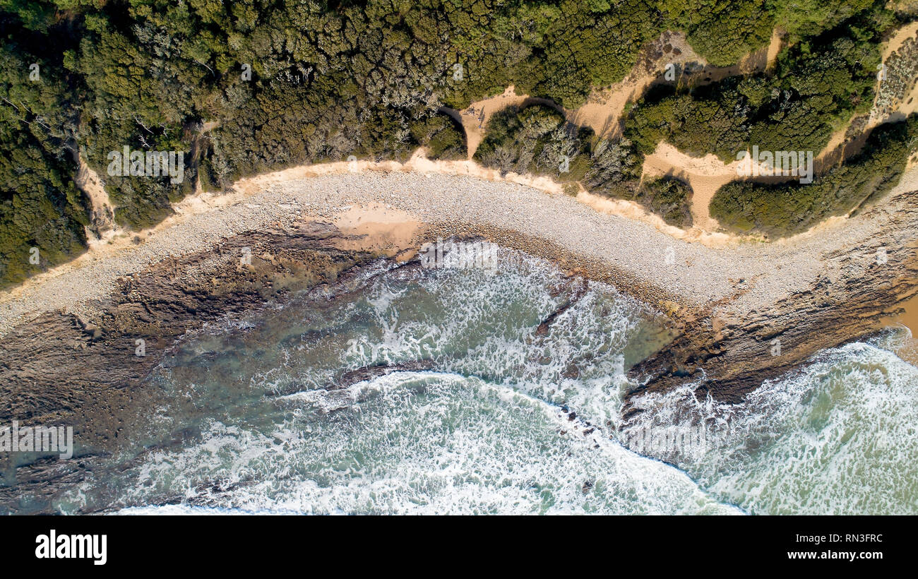 Aerial view of the Atlantic coast in Jard sur Mer, Vendee Stock Photo ...