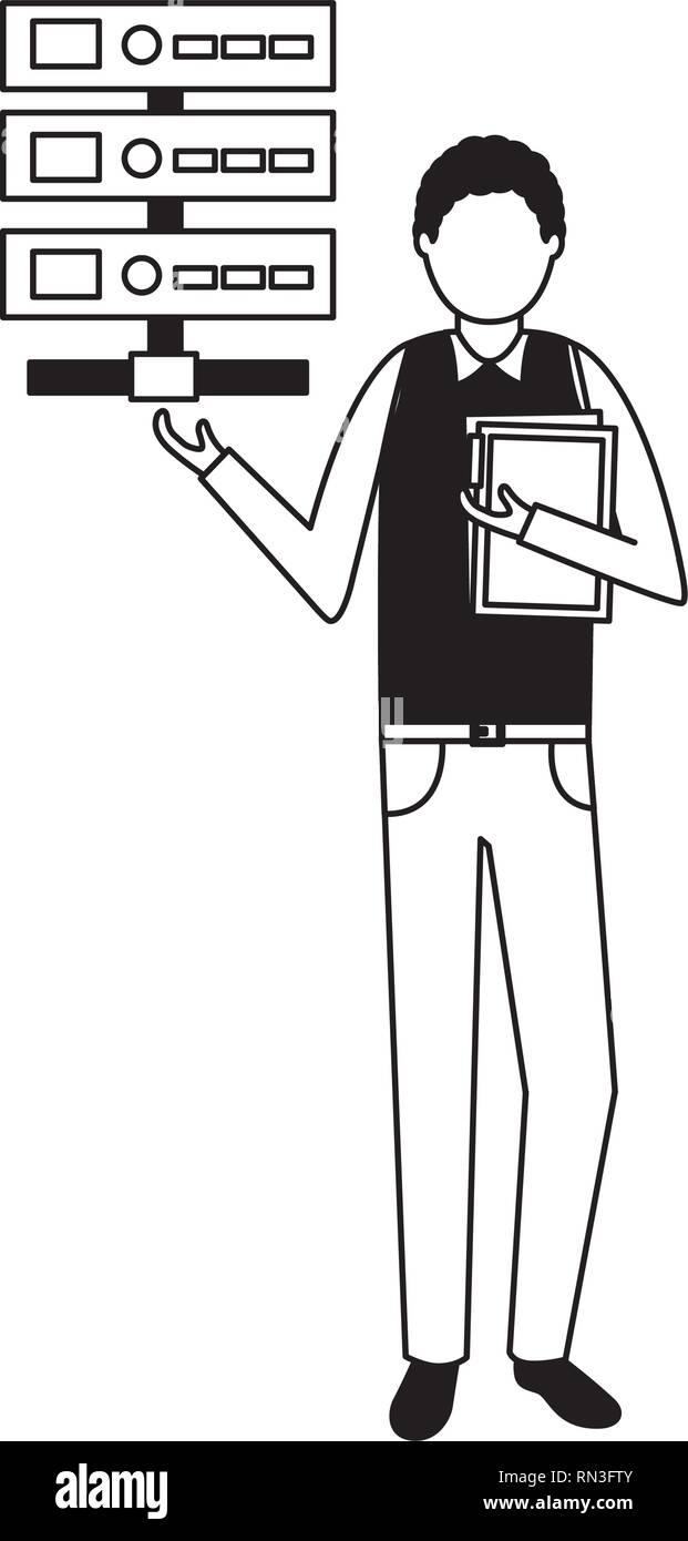 Computer folder icon male hi-res stock photography and images - Alamy