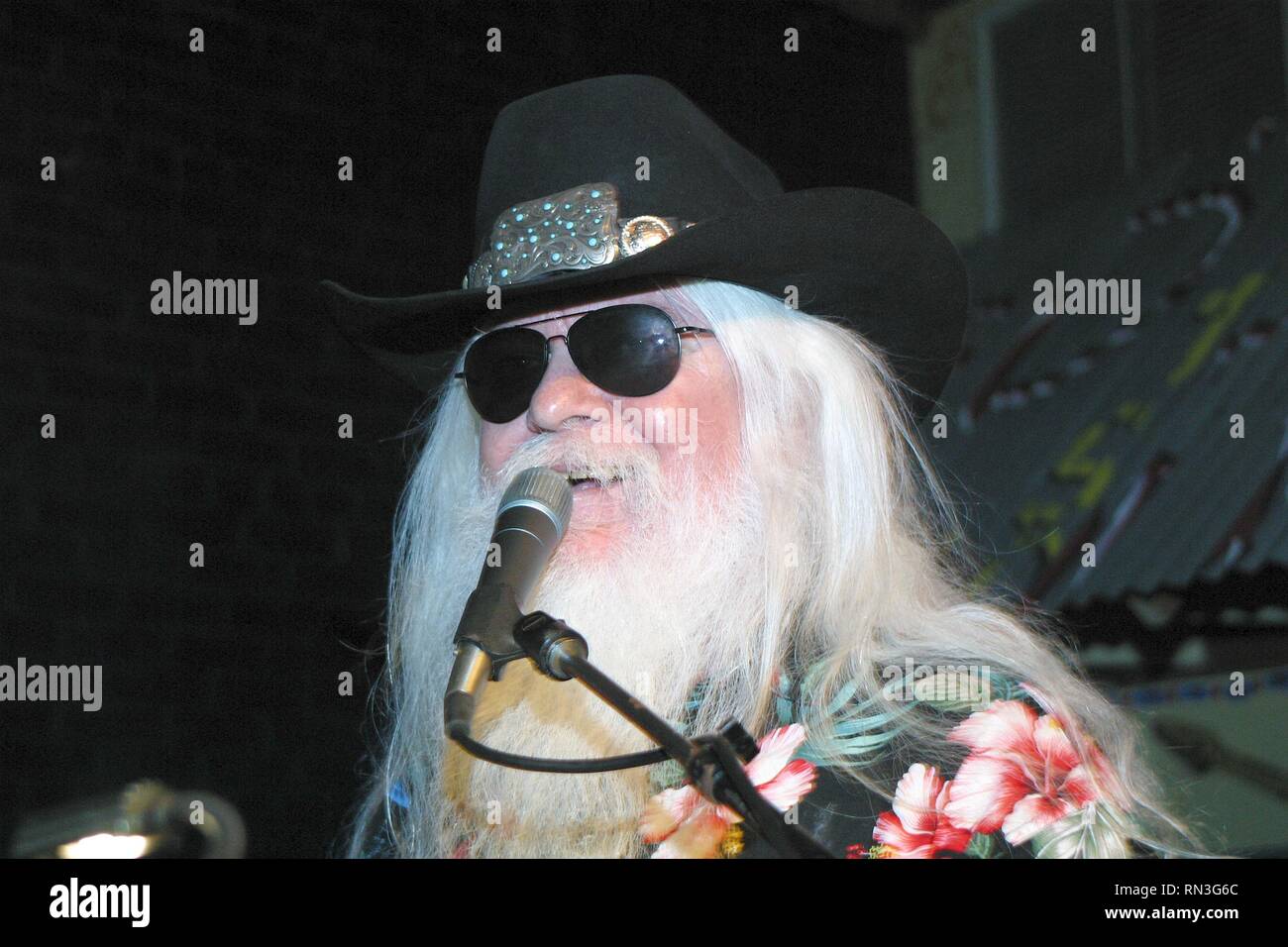 Singer, songwriter, pianist, and guitarist Leon Russell is shown ...