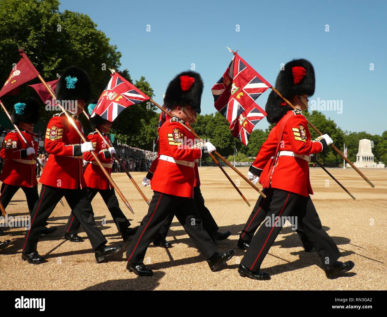 Trooping the colour flag hi-res stock photography and images - Alamy