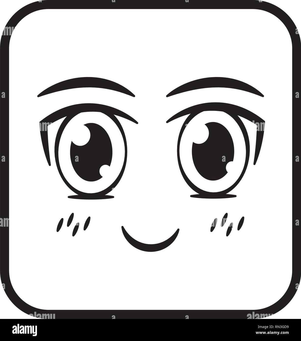 square emoticon face expression Stock Vector Image & Art - Alamy