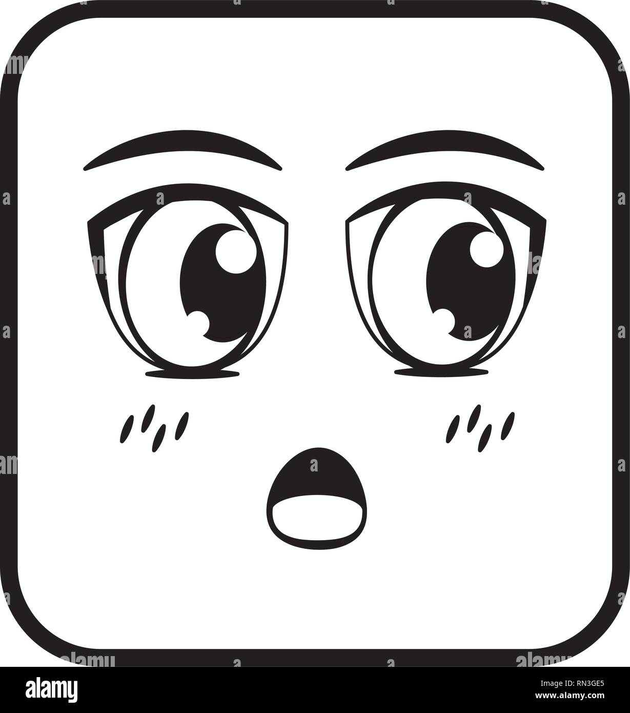 square emoticon face expression Stock Vector Image & Art - Alamy