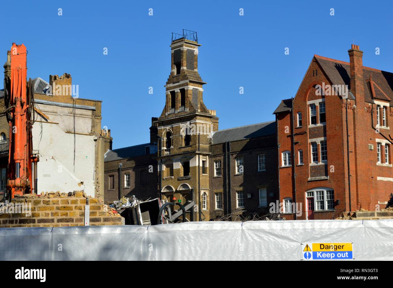 Borough High street and Borough Market Stock Photo - Alamy