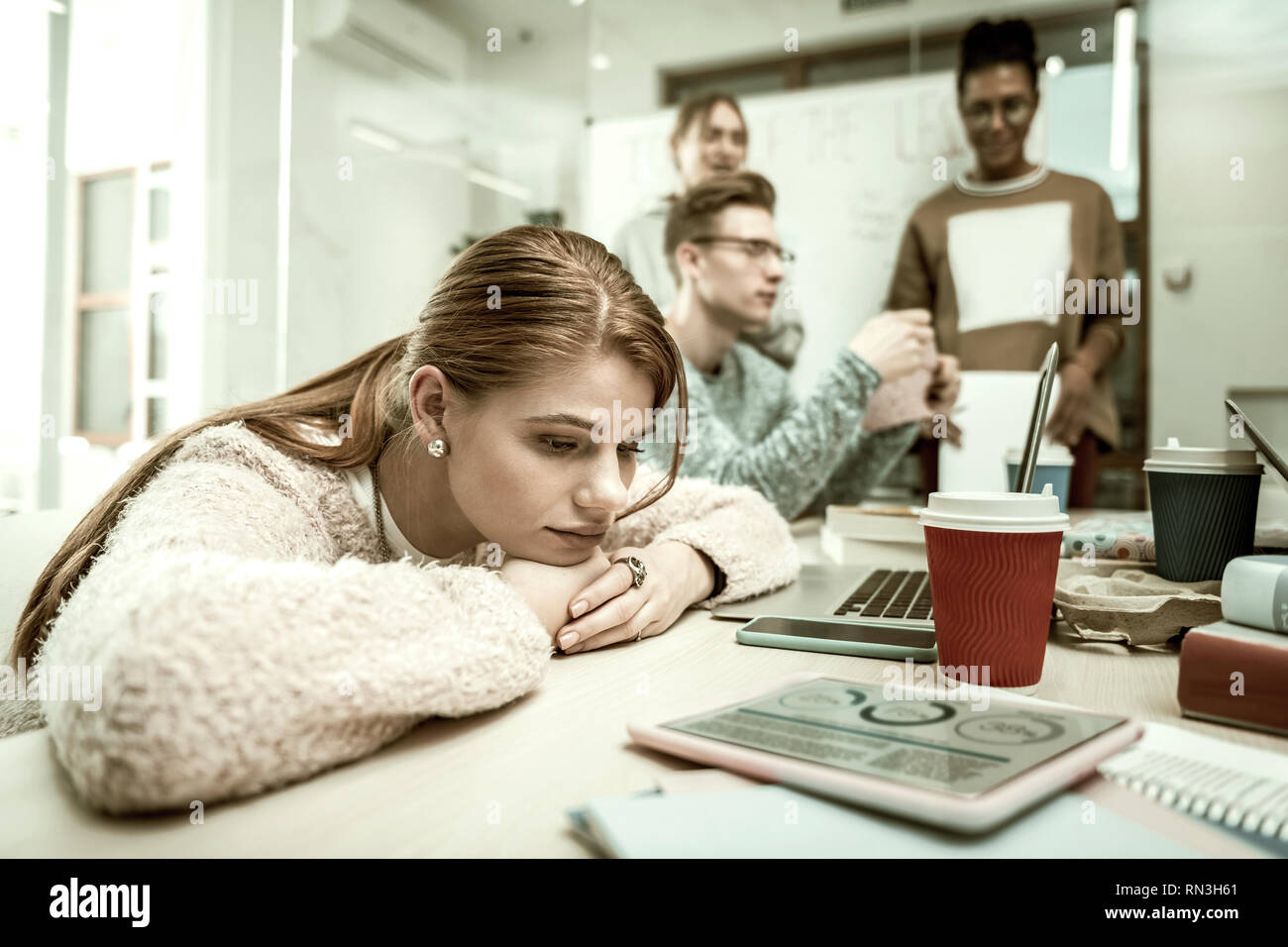 Sad teacher classroom hi-res stock photography and images - Alamy
