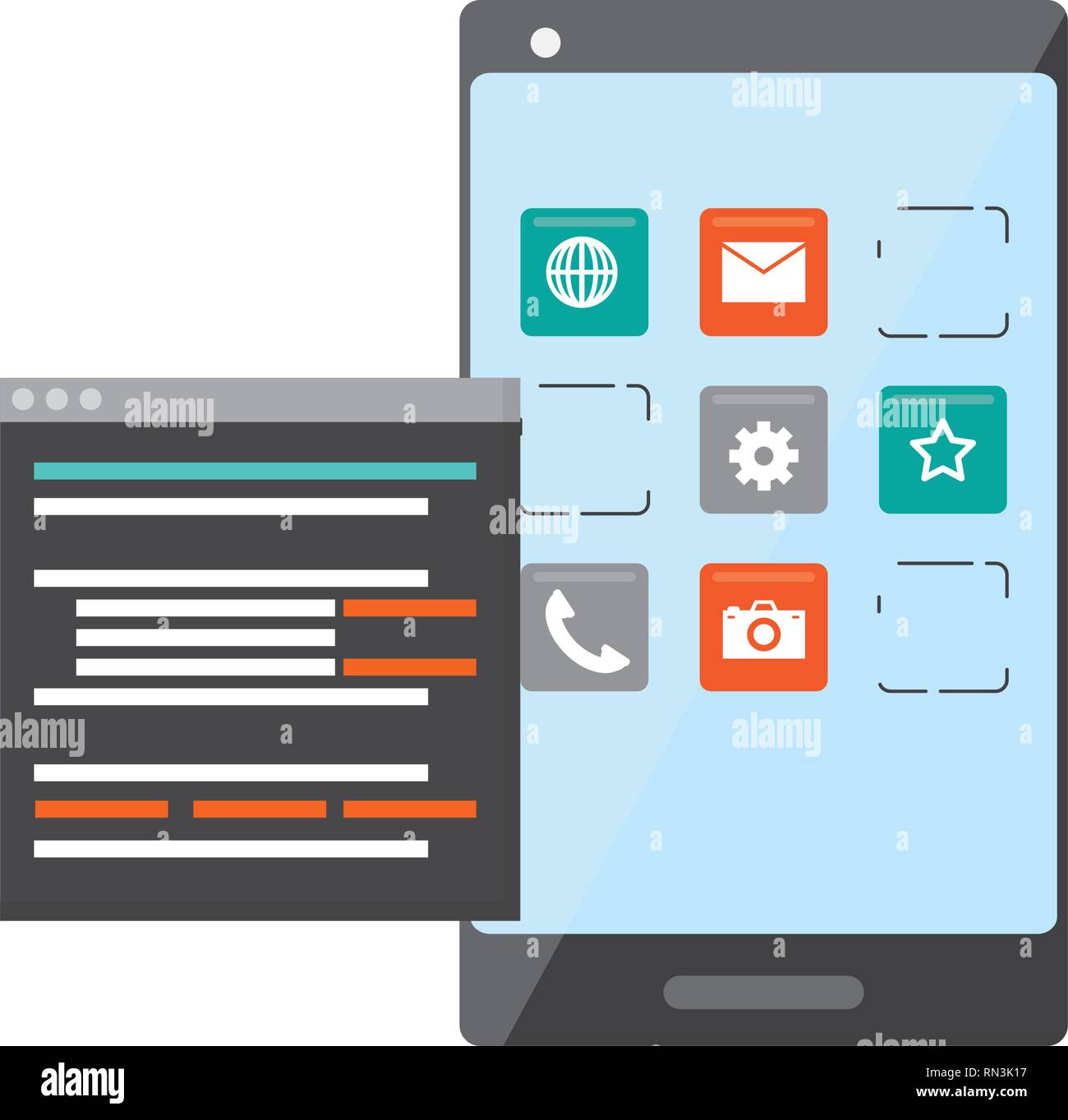 mobile app development Stock Vector Image & Art - Alamy