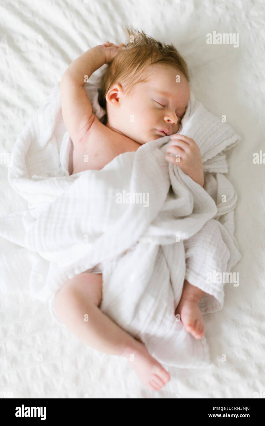 Sleeping baby boy Stock Photo - Alamy