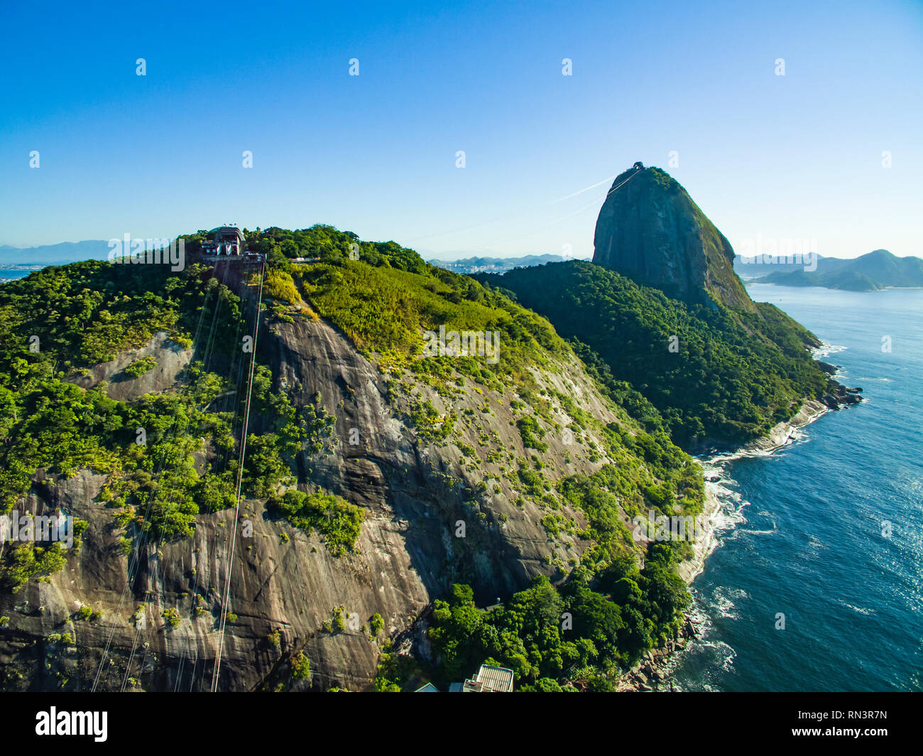 Famous mountain. Sugarloaf mountain in Rio de Janeiro. Brazil landscape ...
