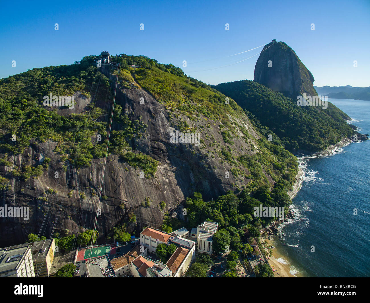 Famous mountain. Sugarloaf mountain in Rio de Janeiro. Brazil landscape ...