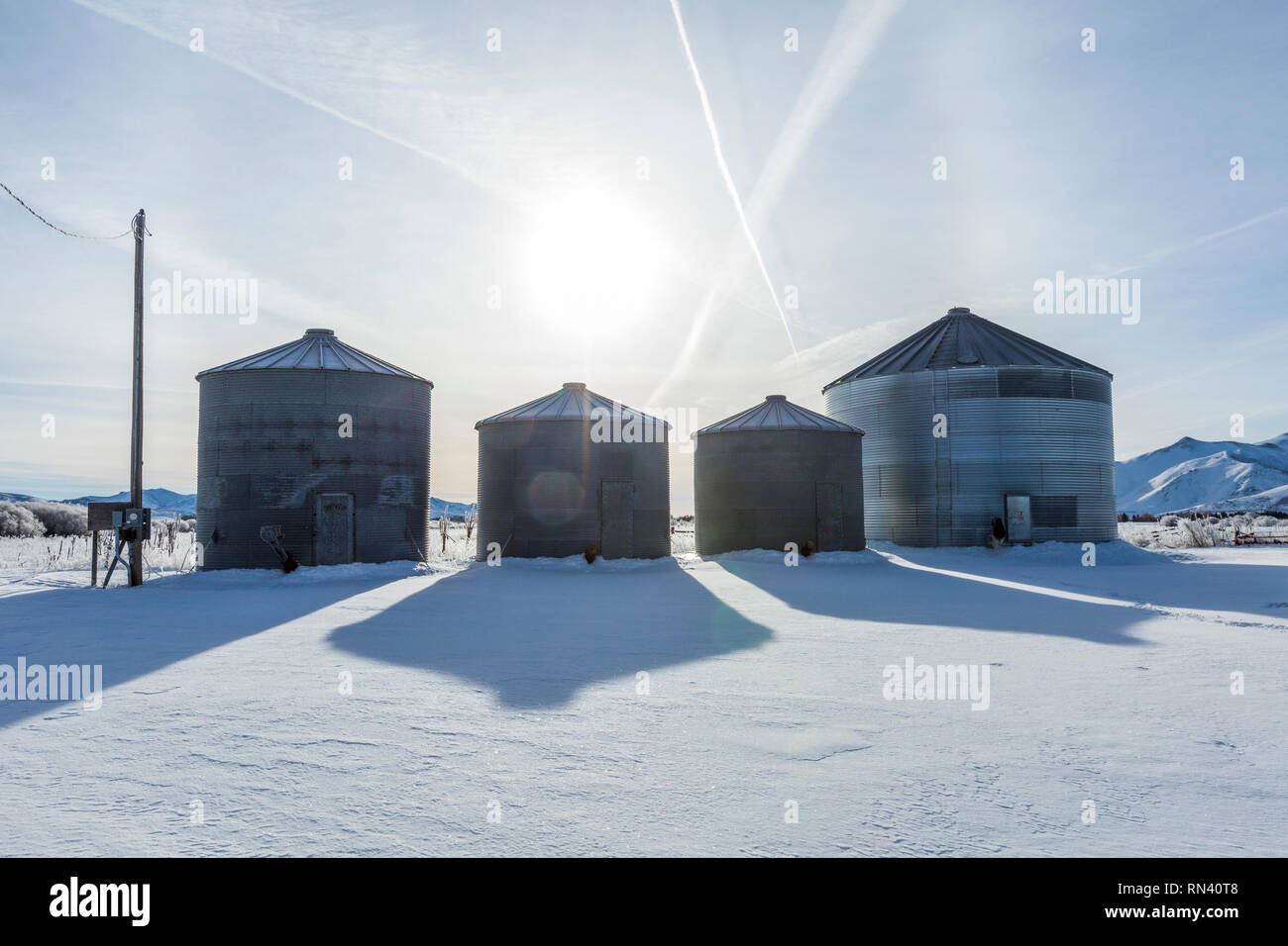 Silos on farm hi-res stock photography and images - Alamy