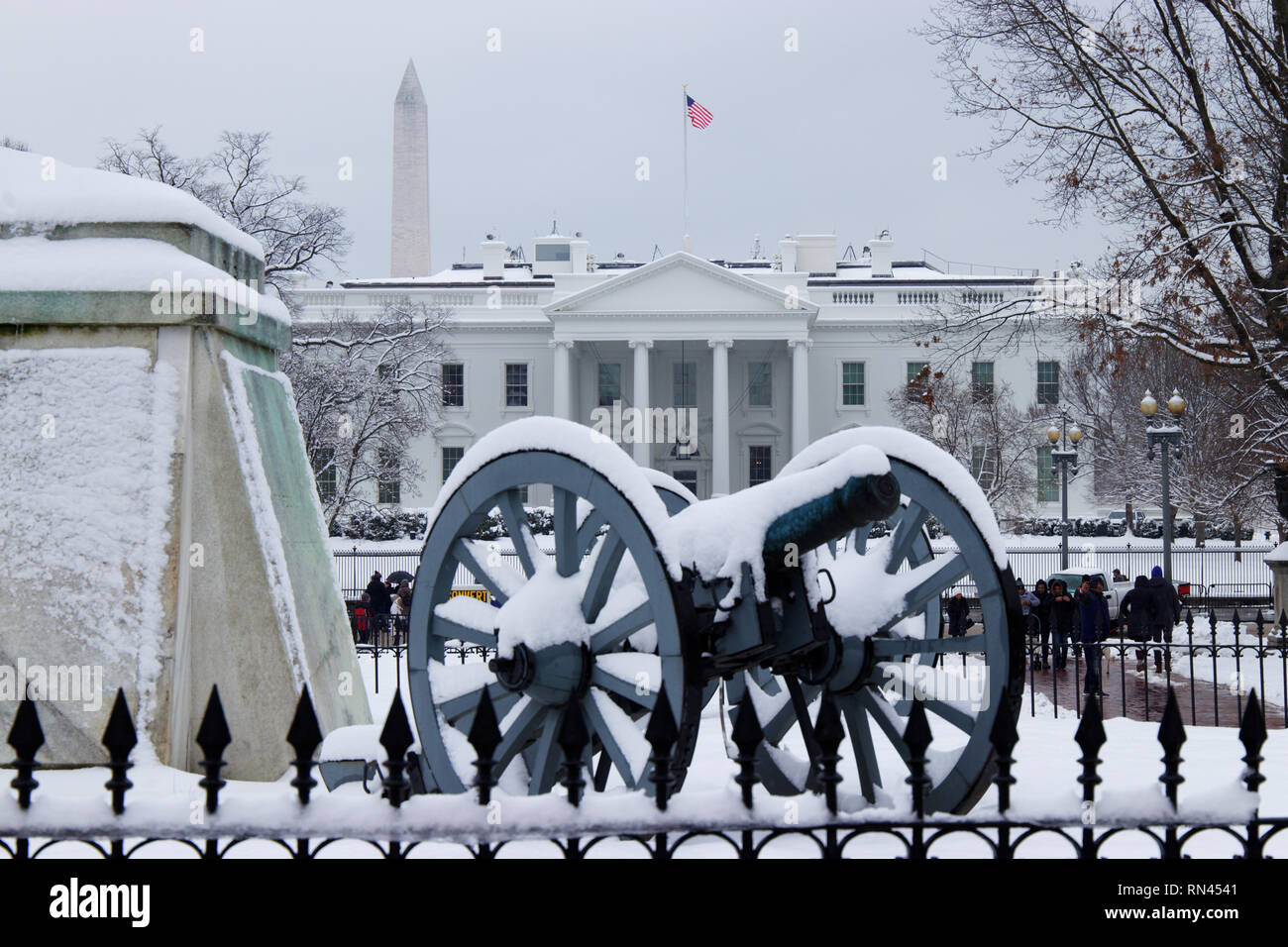 General Andrew Jackson Statue, Park Lafayette, White House USA winter ...