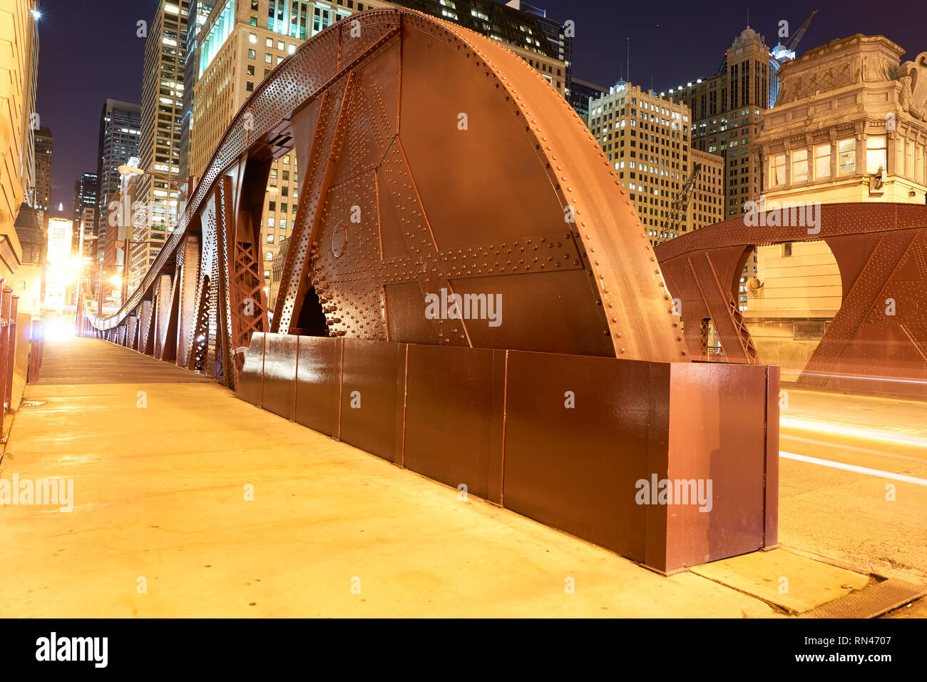 CHICAGO, IL - CIRCA MARCH, 2016: Chicago at night time. Chicago is the ...