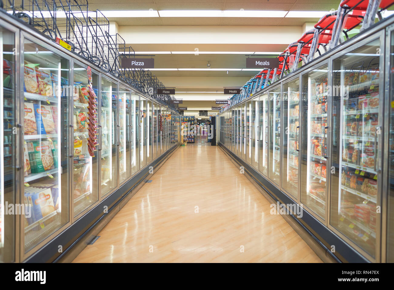 CHICAGO, IL - CIRCA MARCH, 2016: inside Jewel-Osco store. Jewel-Osco is ...