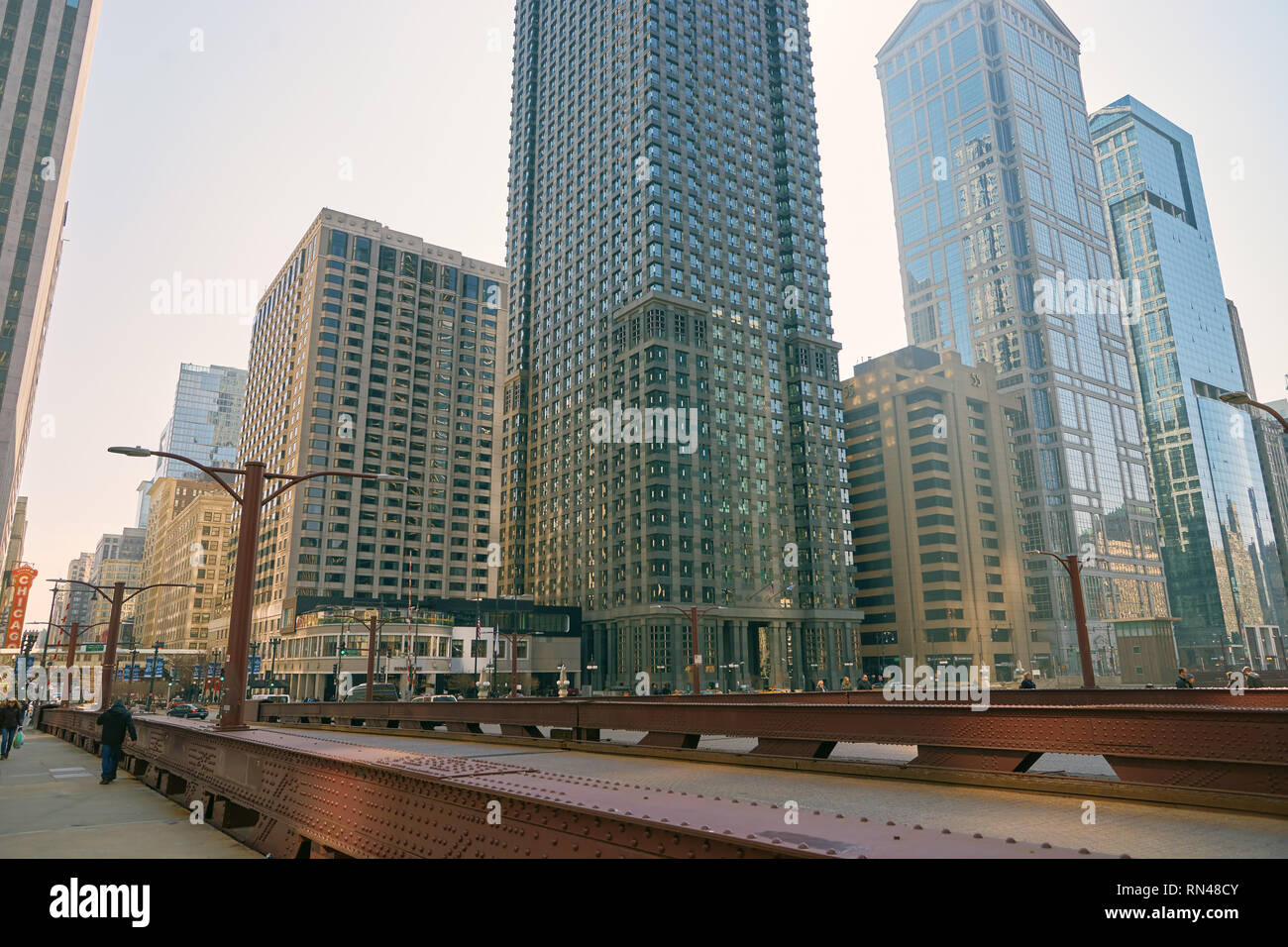 CHICAGO, IL - CIRCA MARCH, 2016: Chicago downtown in the daytime ...