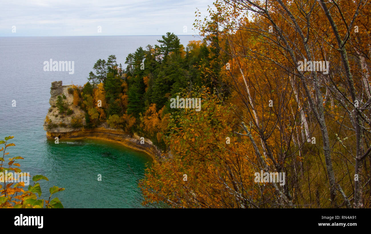 Miner's Castle, Pictured Rocks National Lakeshore, Michigan Stock Photo ...
