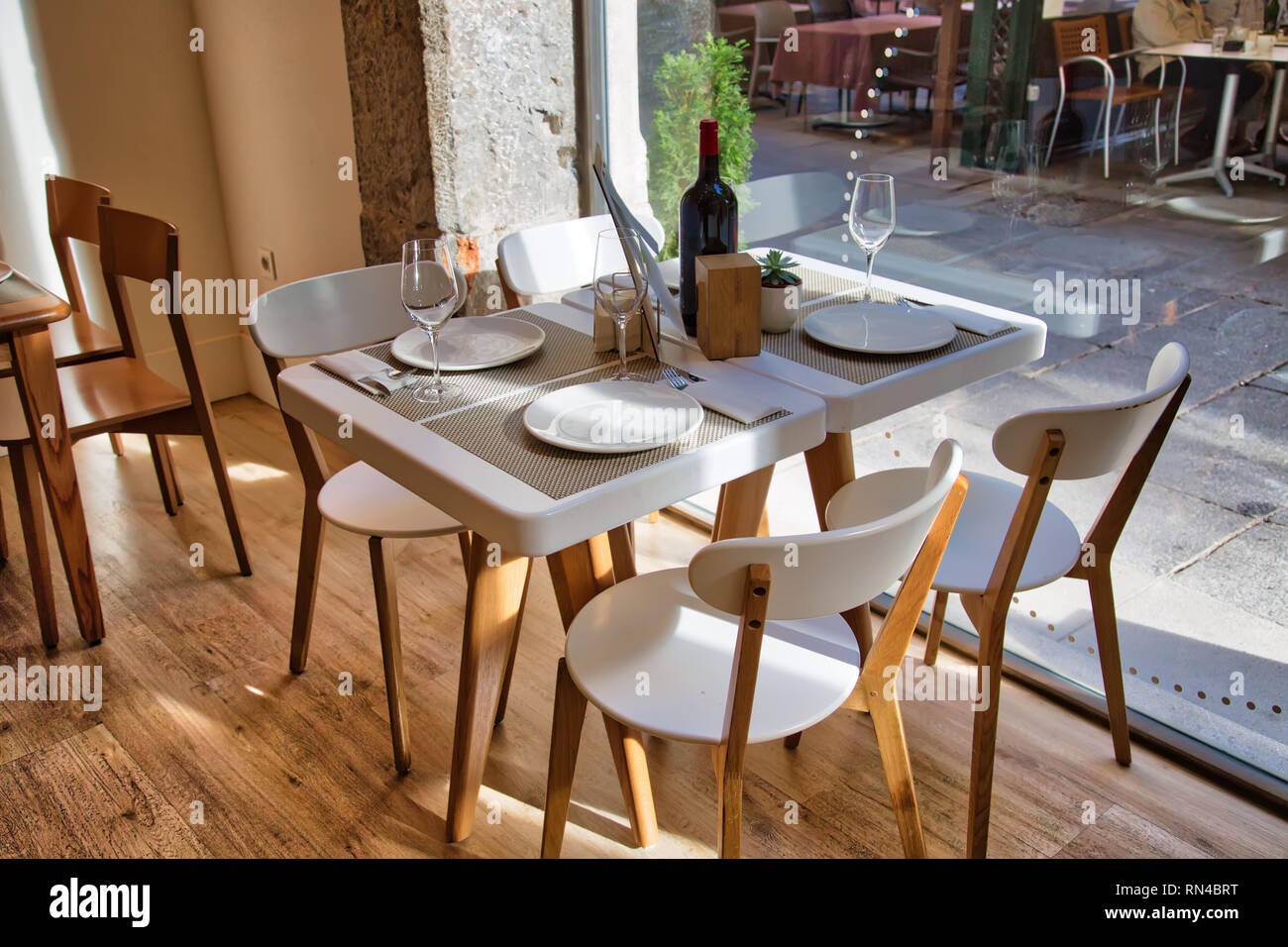 Typical Spanish restaurant serving national Spanish food in historic ...